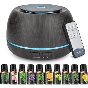 Aromatherapy Essential Oil Diffuser and Aroma Oil Set - Ultrasonic Cool ...