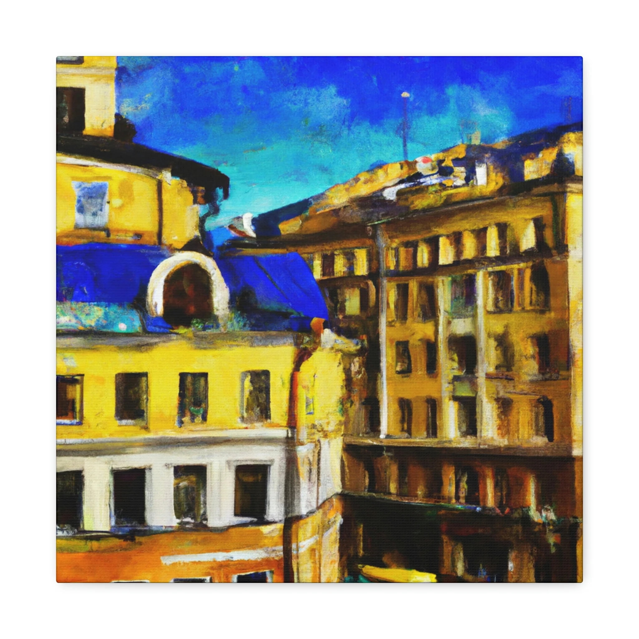Vibrant Expressionist Scene - Canvas - Walmart.com