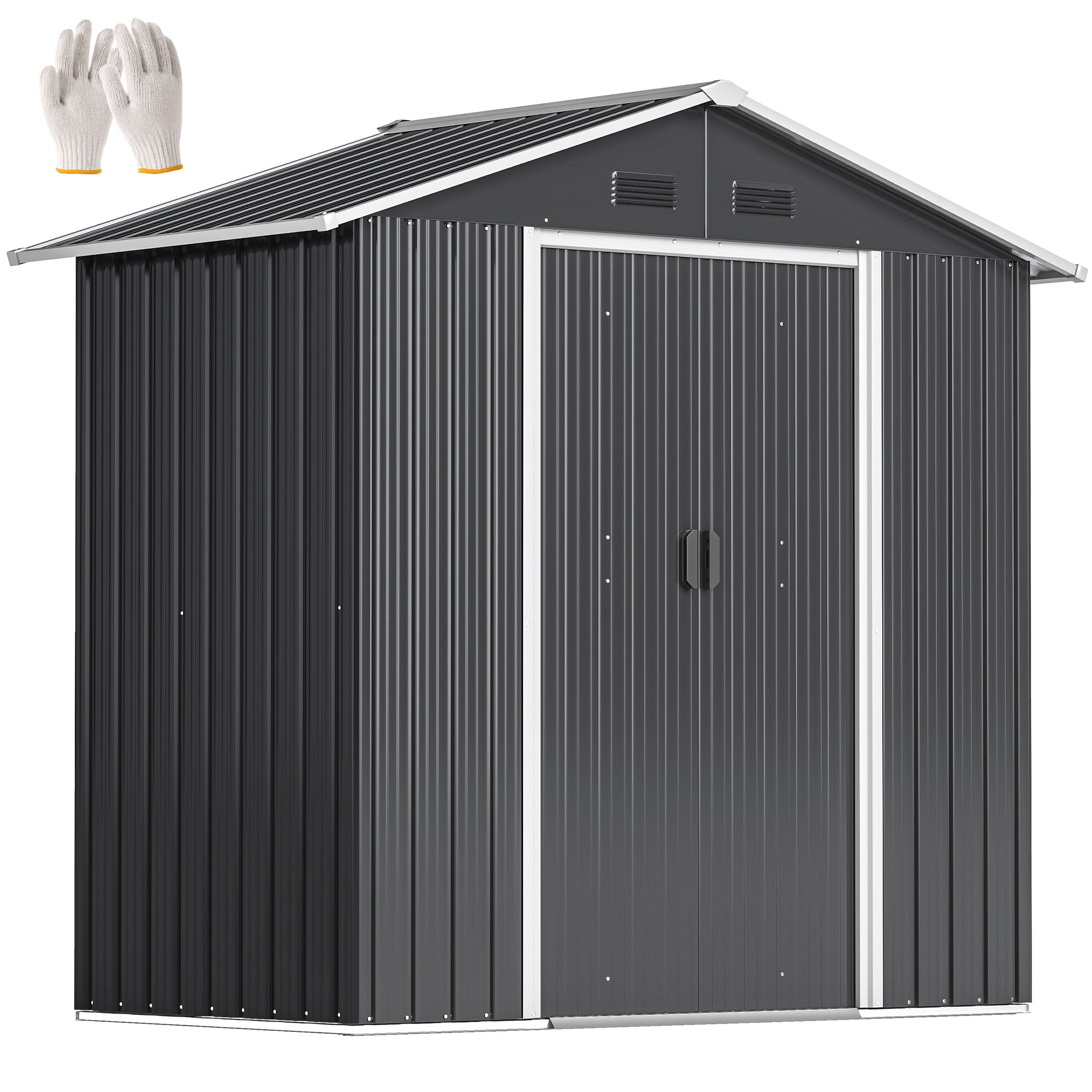 Click here for Outsunny 6.5x3.5ft Metal Garden Shed For Outdoor S... prices