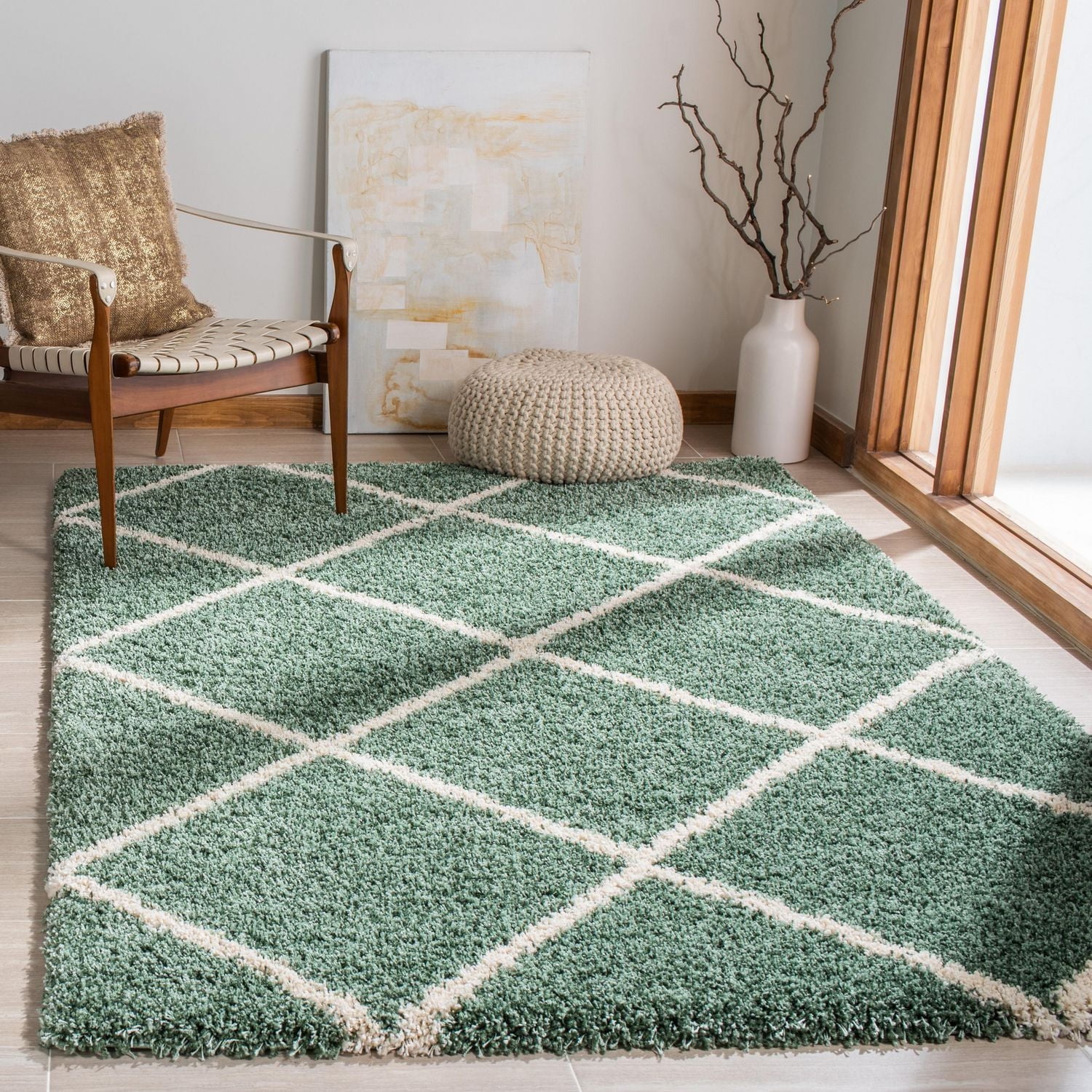 Click here for Safavieh Hudson Amias Geometric Shag Area Rug 8 Ft... prices