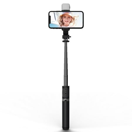 Q02S Wireless Selfie Stick With Fill Light Mobile Phone Live Broadcast ...