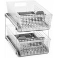 2-Tier Organizer, Multi-Purpose Slide-Out Storage with Handles and ...
