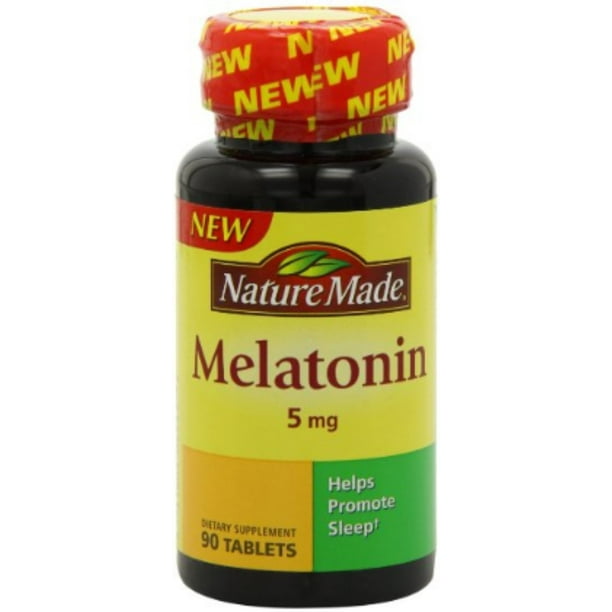 Nature Made Melatonin 5 mg Tablets 90 Each - Walmart.com - Walmart.com