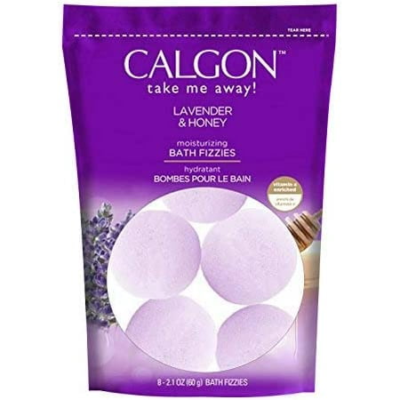 Calgon Take Me Away! Lavender & Honey Moisturizing Bath Soak Fizzies ...