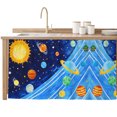 Astronomy Cabinet Curtains 28" W x 51" L Planets Saturn Sun Stars ...
