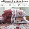 3-Piece Queen Patchwork Quilt Set, Microfiber, Lightweight, All Season ...