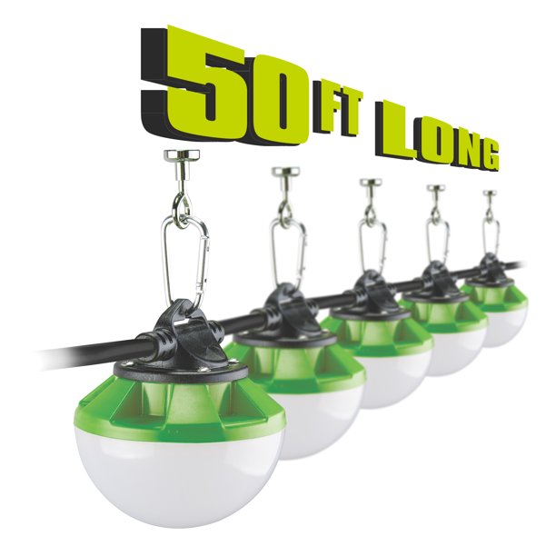 POWERSMITH PTLH54S-60M 50 ft. 7,500 Lumen 60W Integrated Weatherproof 5 ...