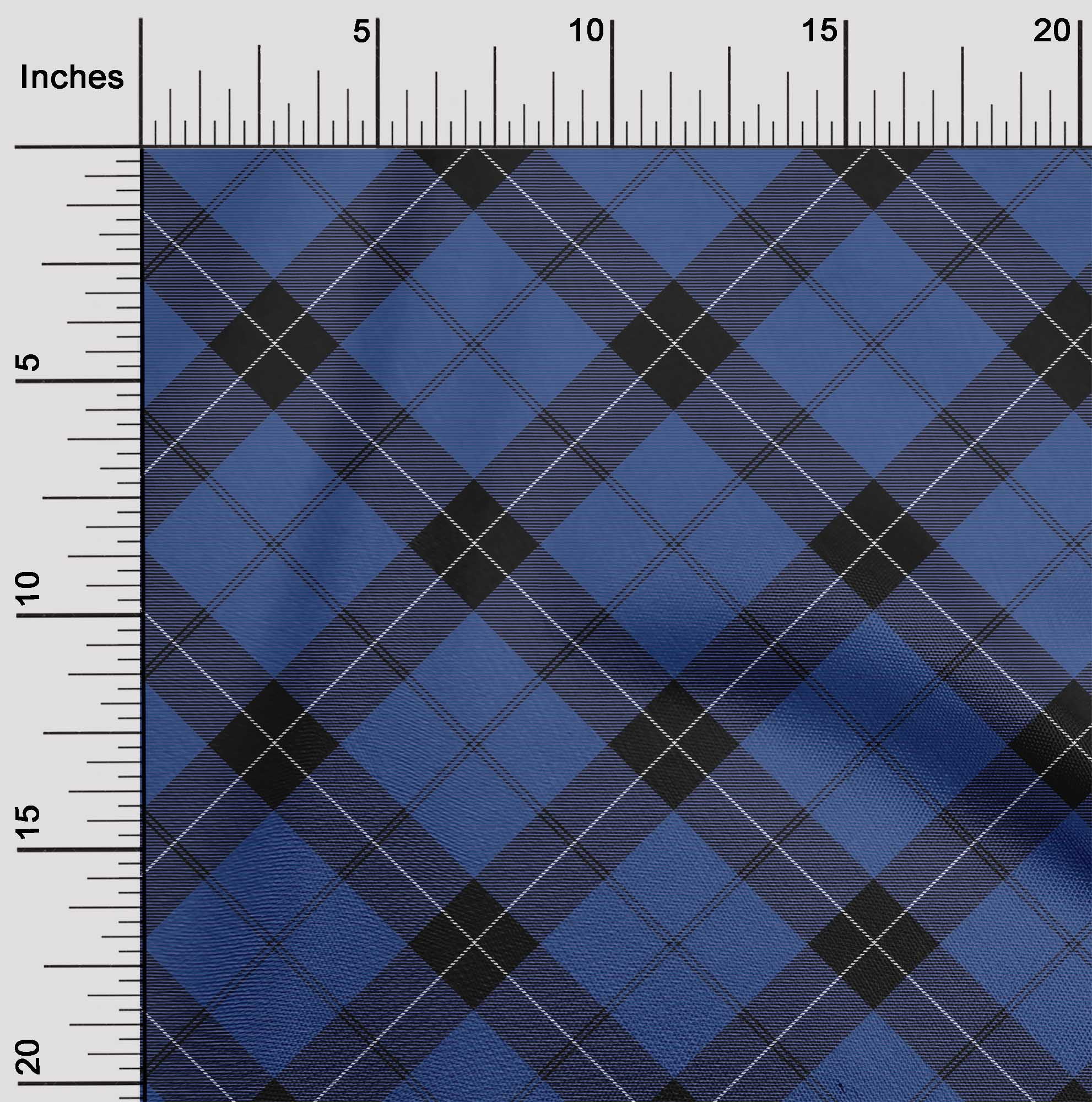 oneOone Viscose Chiffon Fabric Tartan Check Print Fabric By The Yard 42 ...