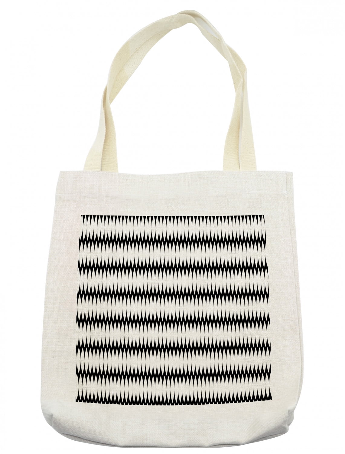 Abstract Tote Bag, Monotone Elliptic Shapes from Stripes Symmetrical ...