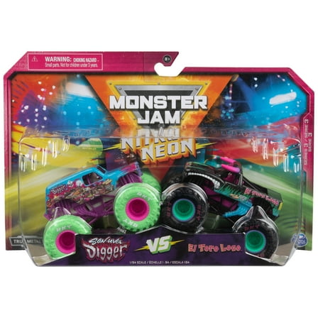 Monster Jam Exclusive Neon Nitro 2-Pack 1:64 Scale Monster Trucks ...