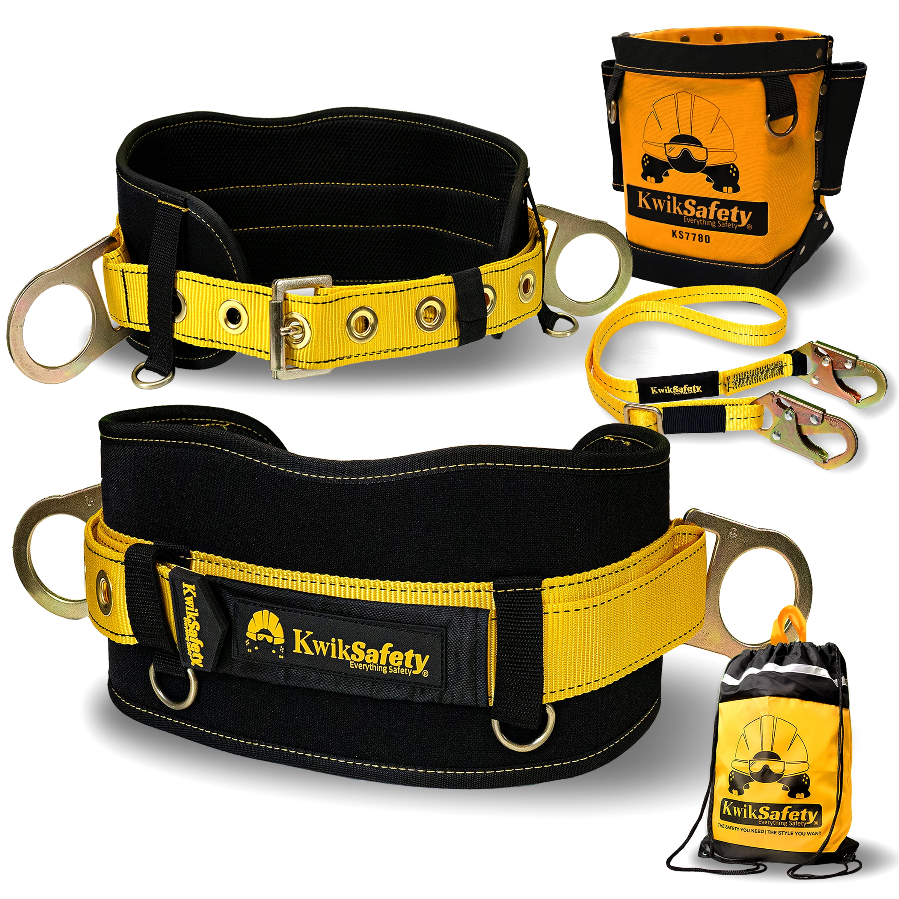 KwikSafety BEAVER TAIL Safety Belt OSHA Compliant 2D Ring Back Support ...