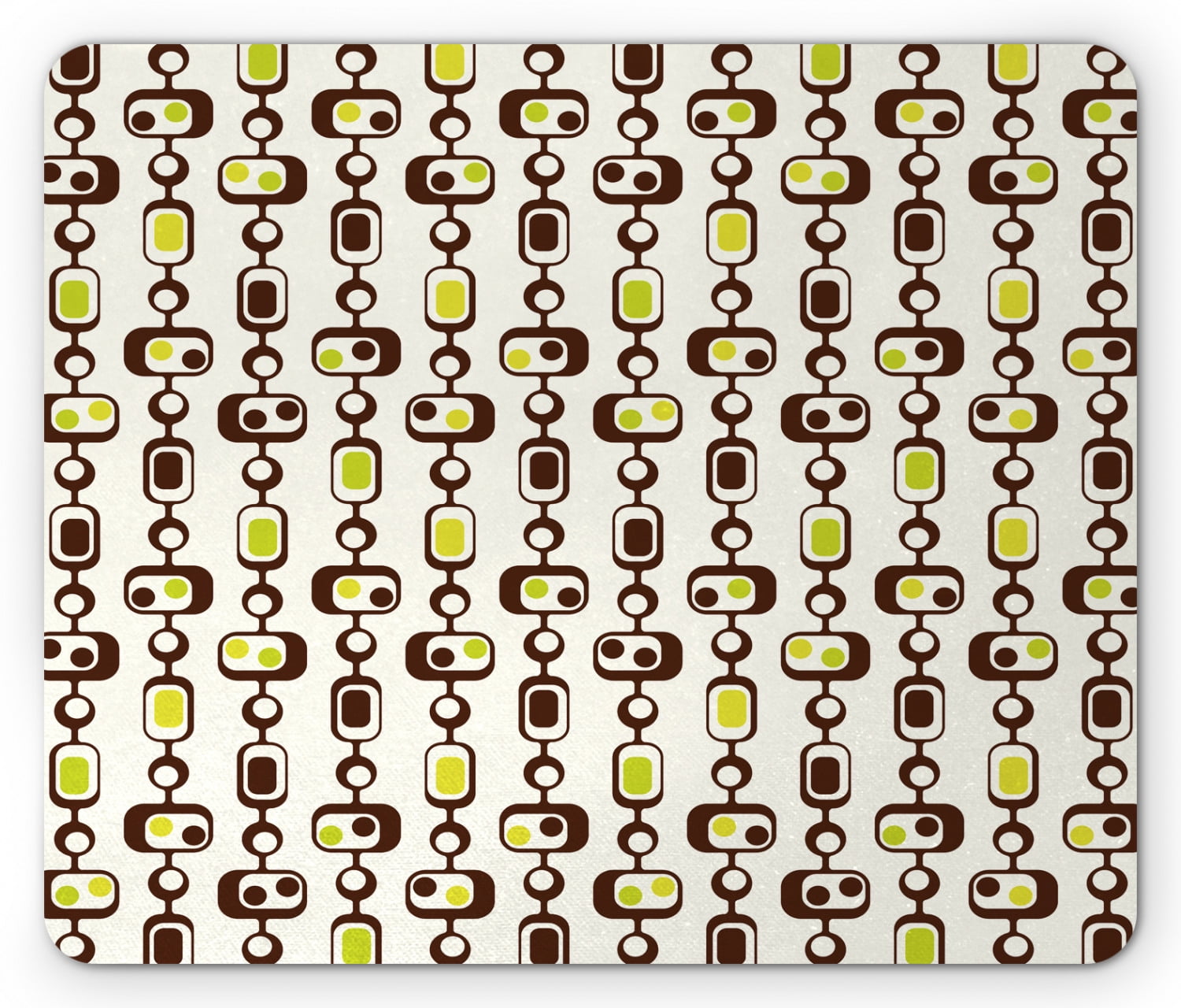 Geometric Mouse Pad, Old Fashioned Retro Circles and Rectangles Line ...