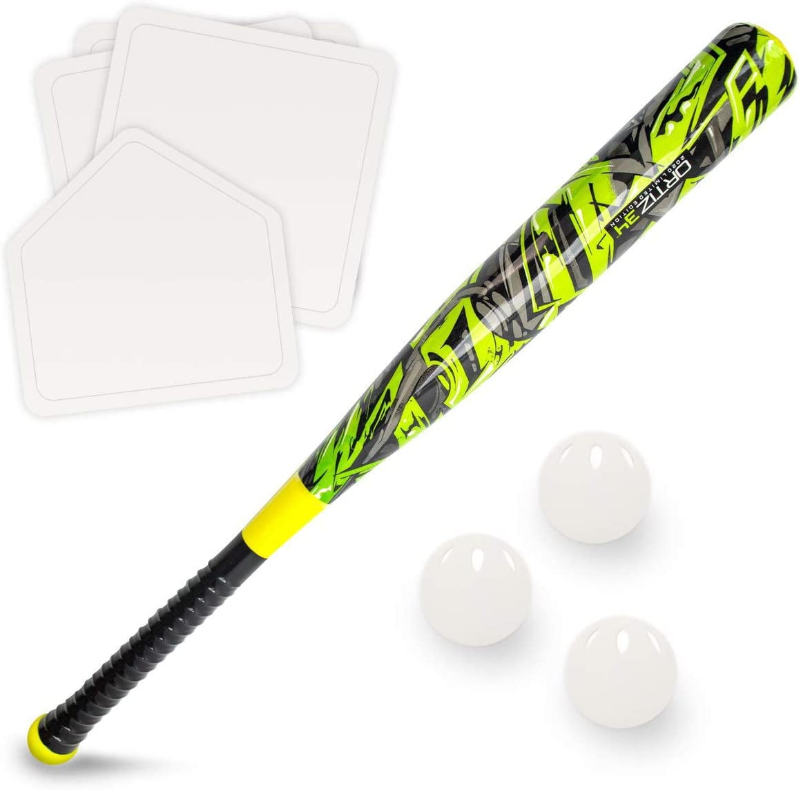 Ortiz34 Grand Slam Set for Back Yard Baseball - Graffiti Plastic Bat, 3 ...