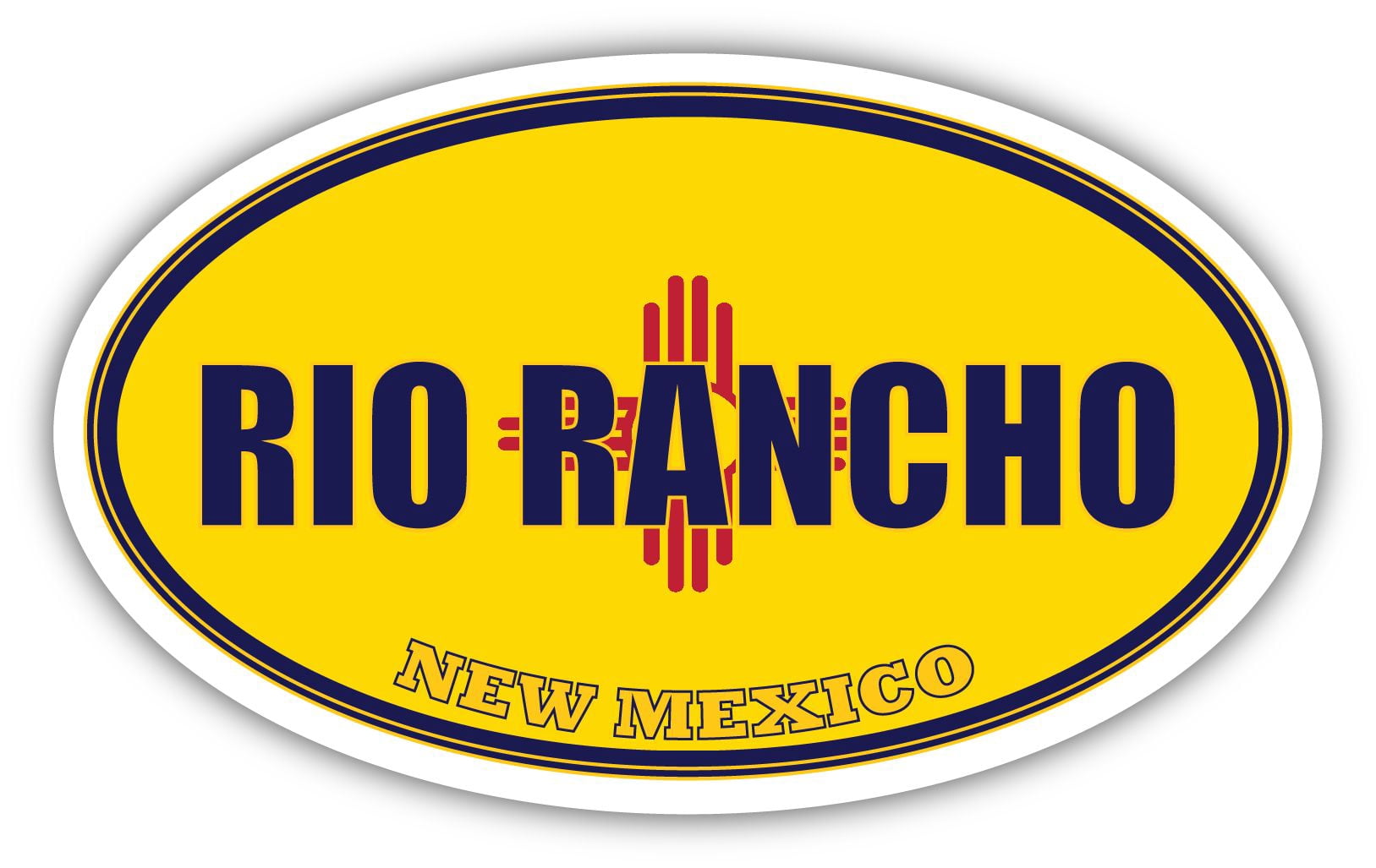 Rio Rancho City New Mexico State Flag | NM Flag Sandoval County Oval ...