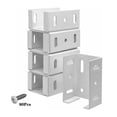 8Pcs Railing Bracket Heavy Duty Aluminum Alloys Fence Bracket with ...