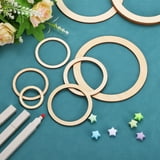 Uxcell 75mm Wooden Rings for Crafts, 30 Pack Natural Wood Rings ...