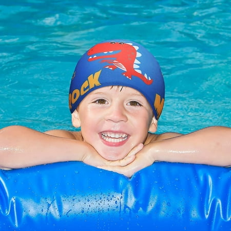 Swimming Cap For Children Elastic Fabric Cute Cartoon For Long Hair ...