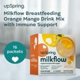 UpSpring MilkFlow Fenugreek & Blessed Thistle Breastfeeding Drink Mix with Immune Support ...