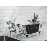 Real Home Innovations Deluxe Small Dish Drainer, Black Chrome - Walmart.com