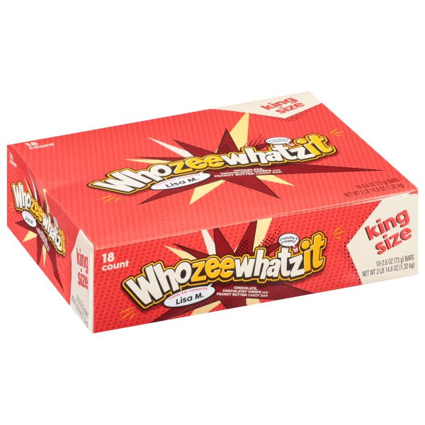 WHOZEEWHATZIT Chocolate and Peanut Butter Candy, Bulk Candy, 2.6 Oz ...