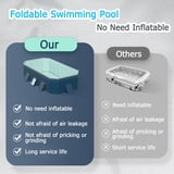 "Hyindoor Foldable Non-Inflatable Pool for Adults & Kids, Anti-Slip ...