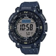 Casio Men's Pro Trek Triple-Sensor Solar Powered Cloth Strap Watch ...