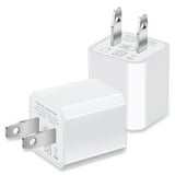 USA Deals USB Charger Cubes, 2-Pack, White, Single Port Wall Adapter ...