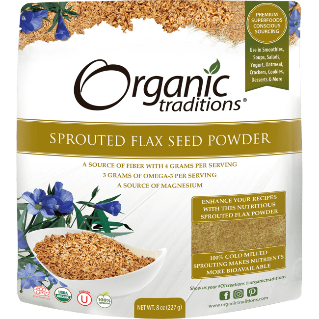 Organic Traditions - Sprouted Flax Seed Powder - 8 oz. - Walmart.com