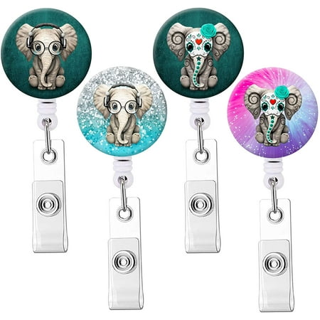 Retractable Badge Holder, Nursing Badge Reel with Alligator Clip,Cute ...