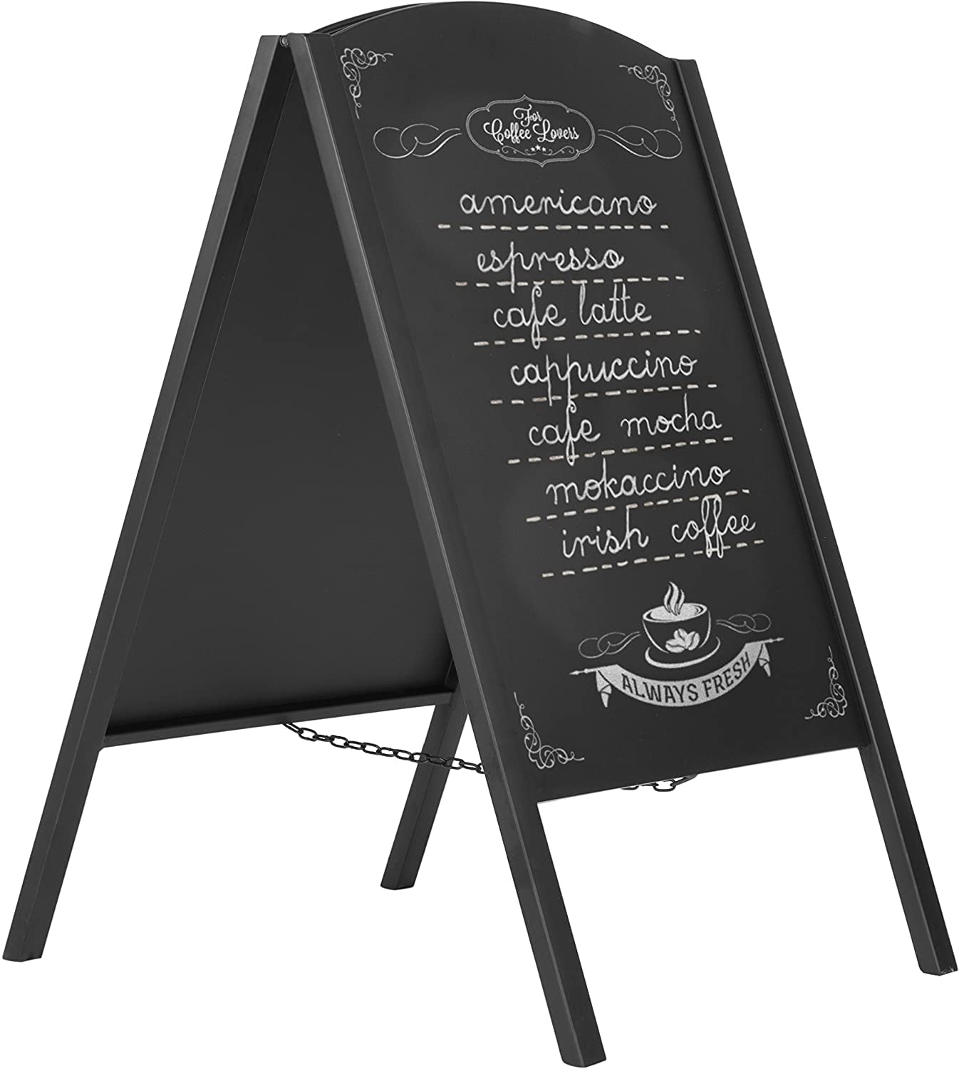 MyGift Modern Black Metal A-Frame Erasable Chalkboard - Walmart.com