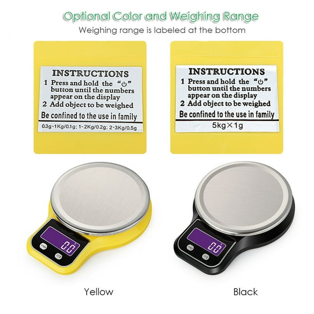 WeiHeng Kitchen Scale Food Scale Mini Electronic Platform Scale Digital ...