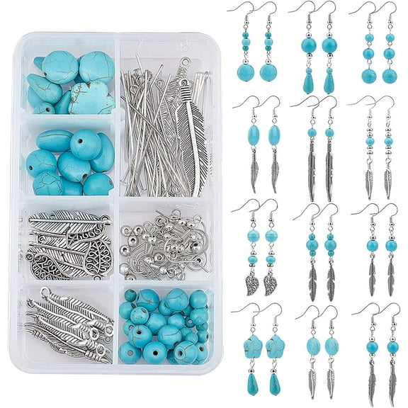 1 Box 10 Pair Starfish Seahorse Shell Turquoise Earring Making Kit ...