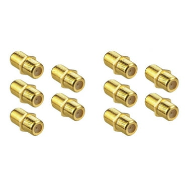 Coaxial Cable Connector F Type - Gold Plated RG6 Coax Cable Cord for TV ...