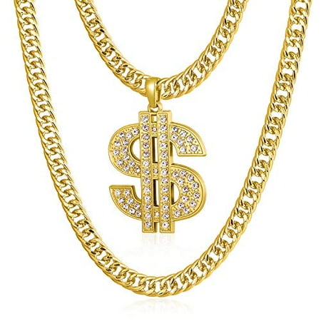 Gold Chain for Men with Dollar Sign Pendant Necklace | Walmart Canada