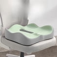1pc Memory Foam Seat Cushion - 3D Ergonomic Support| Light Green & Grey ...
