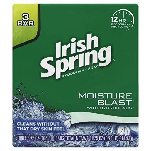 Colgate Palmolive Irish Spring Moisture Blast Deodorant Bar Soap, 3 Ea ...