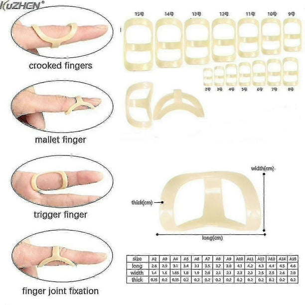 14pcs Finger Splint Fixed Ring Adjustable Broken Finger Joint ...