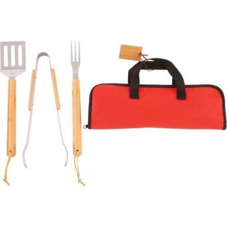 Chefmaster 4pc Stainless Steel Barbeque Tool Set - Walmart.com ...