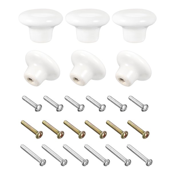 Cerámica Cajón Perillas 6uds, Vintage Aparadores Forma Tirones 1.1"x1.5 ...