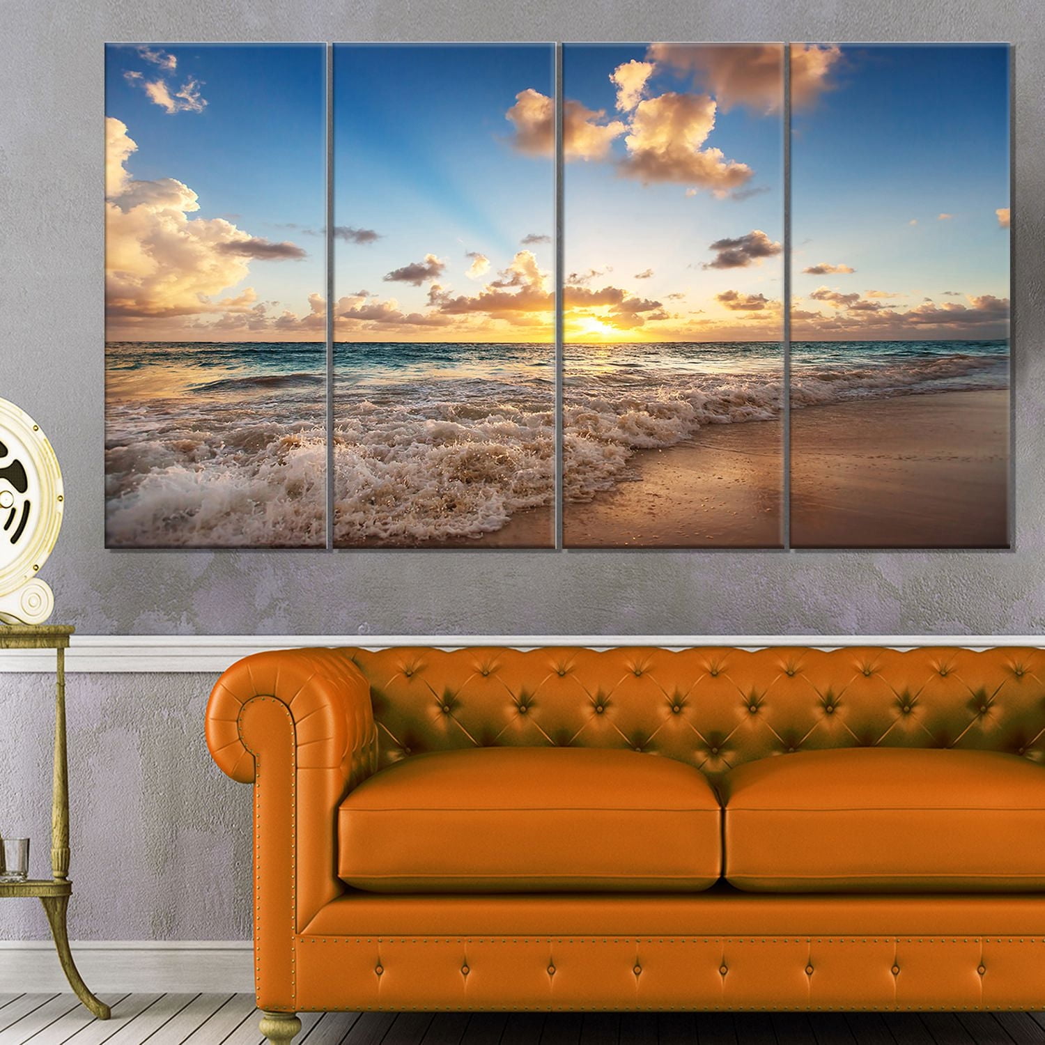Click here for Designart Design Art Sunrise On Beach Of Caribbean... prices