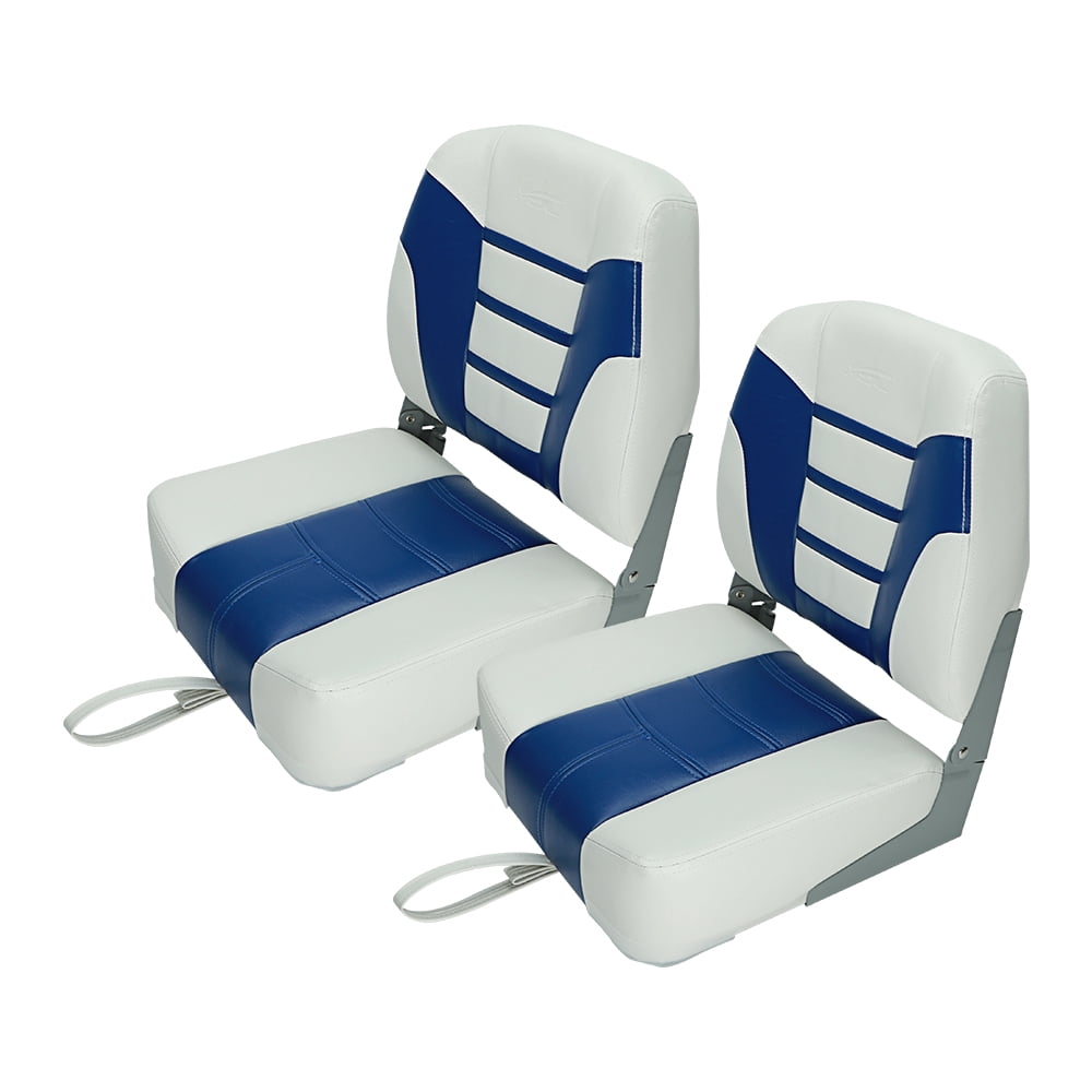 MSC Fishing Folding Boat Seats,One Pair Pack (S104 White/Blue ...