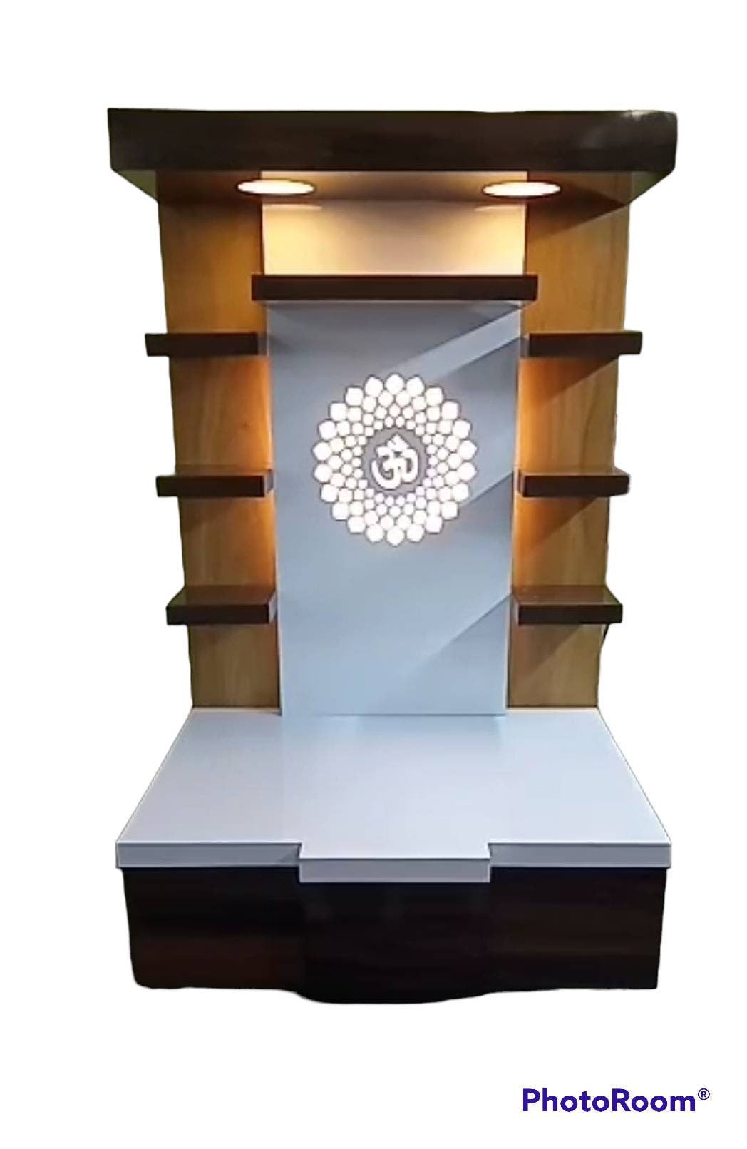 Pooja Mandir / Designer Wooden Temple With LED Lights / Mandir For Home ...