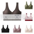 Agkizg Women's Front Closure Sports Bra Medium Support Shockproof ...