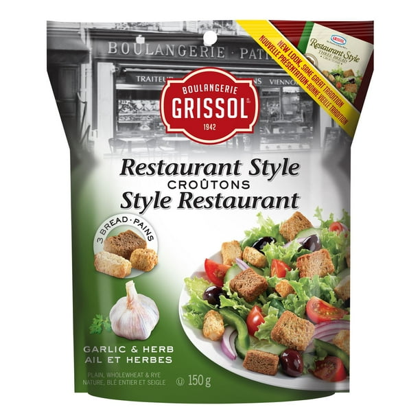 Boulangerie Grissol Restaurant Style 3 Bread Croutons Garlic And Herbs ...