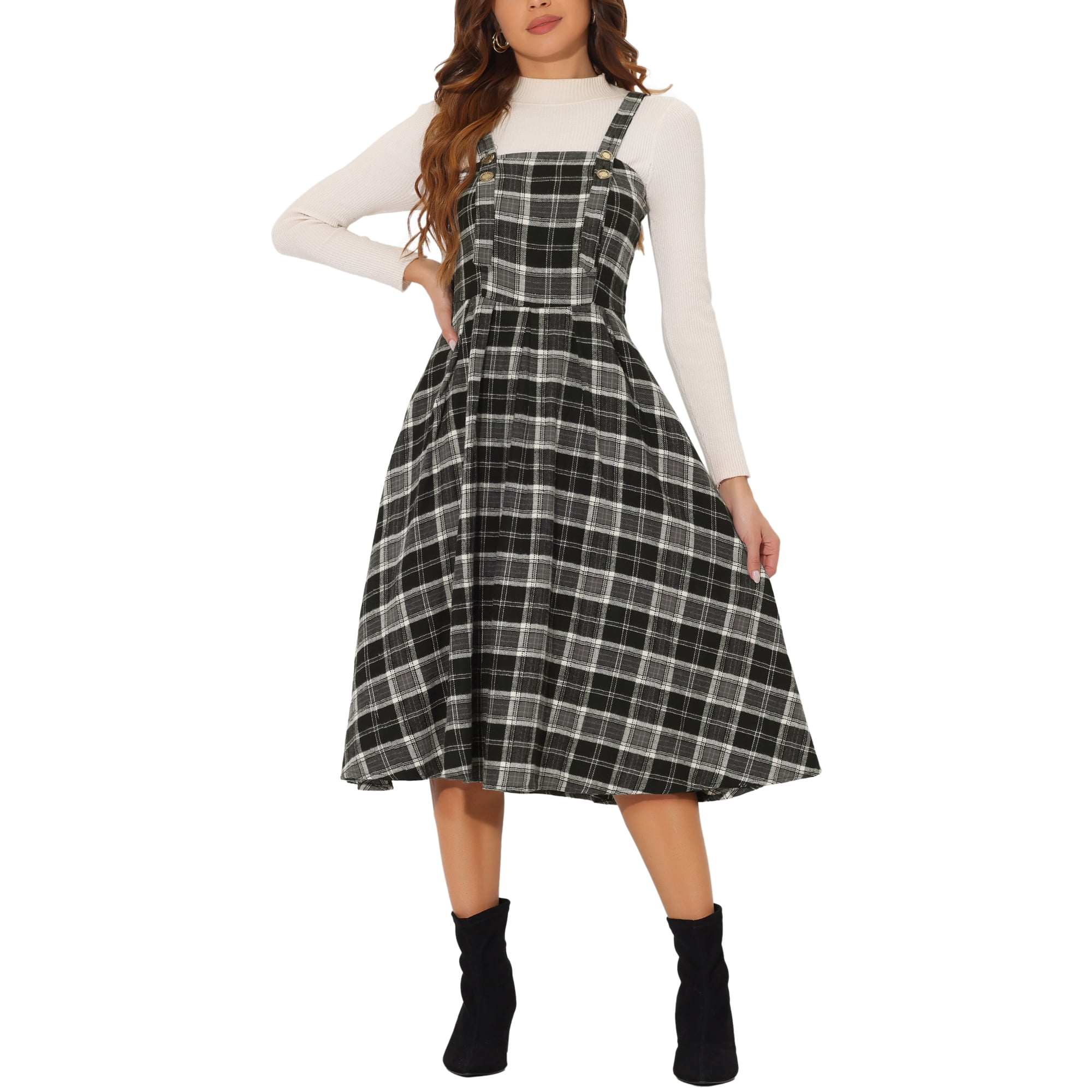 Click here for Inspire Chic Womens Vintage Plaid Sleeveless A-Lin... prices