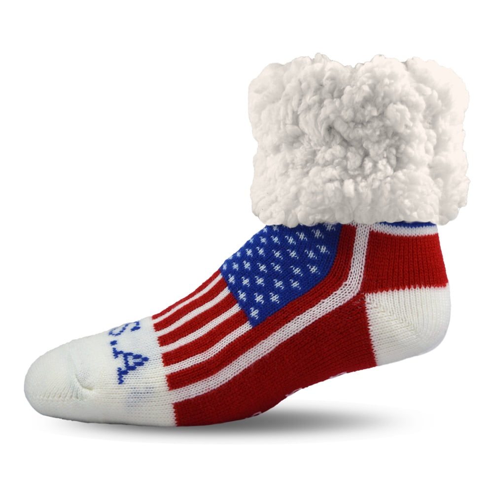 Pudus Brand Slipper Socks USA Pride America One Size All Amazingly Soft ...