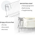 Collapsible Dish Drying Rack with Green Mat, Stainless Steel Expandable ...