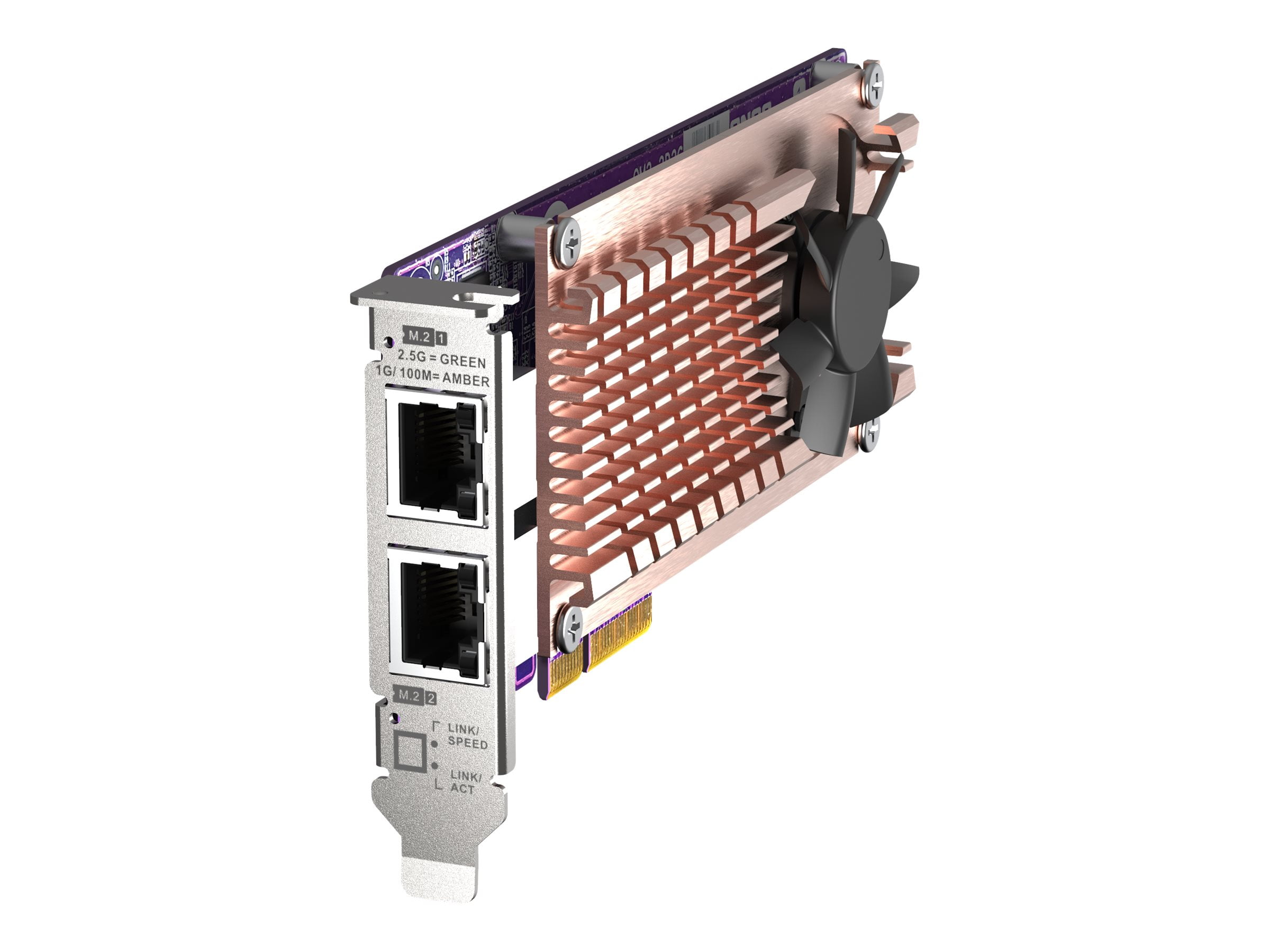 Buy Qnap QM2-2P2G2T 3 x 4 in. QM2 Series 2X Pcie 2280 M.2 Solid State ...