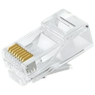 NavePoint 180 Degree Cat6 Keystone Jack, RJ45 Ethernet Connector, Type ...