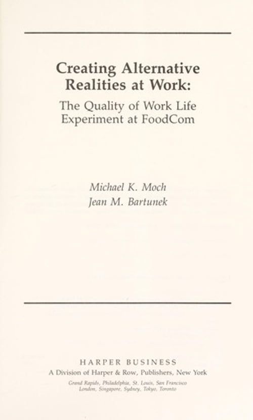 Pre-Owned Creating Alternative Realities at Work : A Cognitive ...